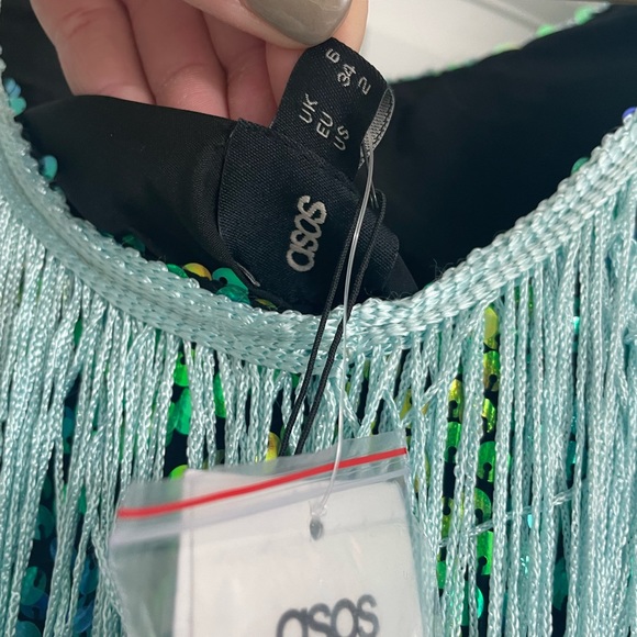 ASOS | Dresses | Asos Sequin Fringe Mini Dress | Poshmark